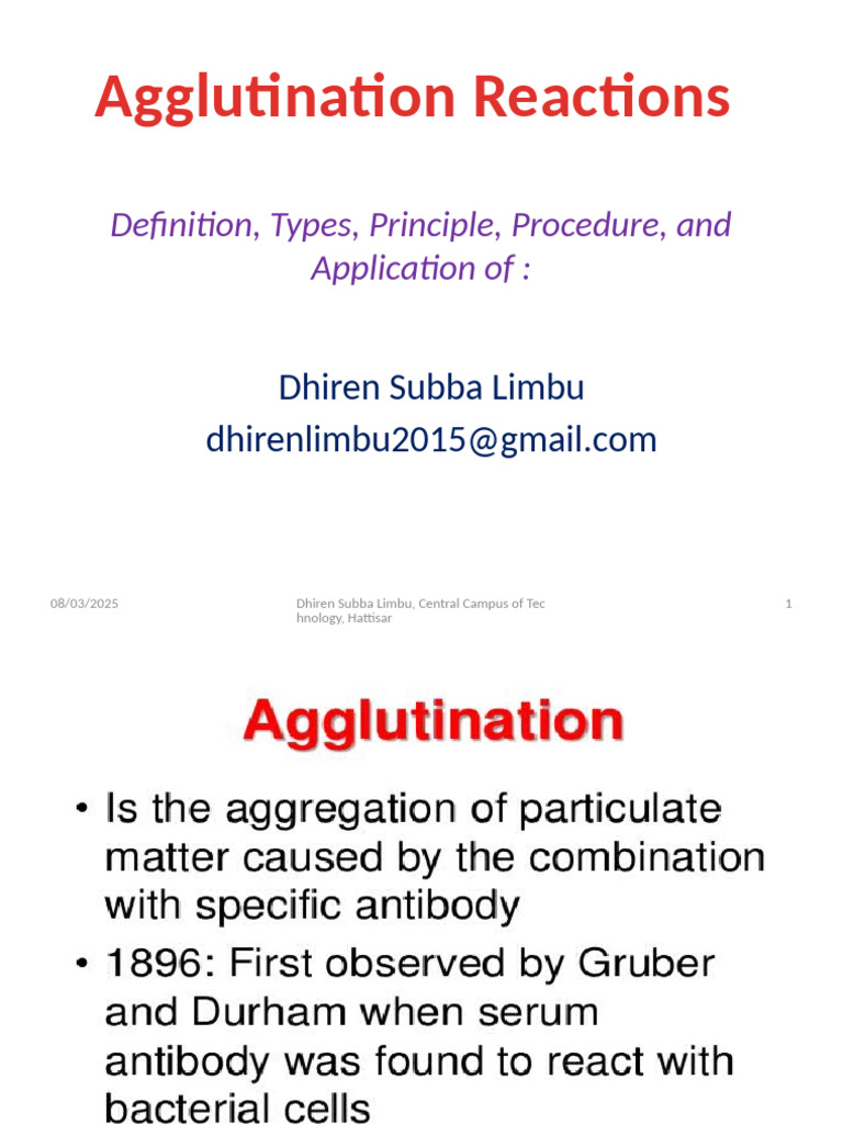 Agglutination Reactions and Immuno Flourescence Assay | PDF | Antibody ...