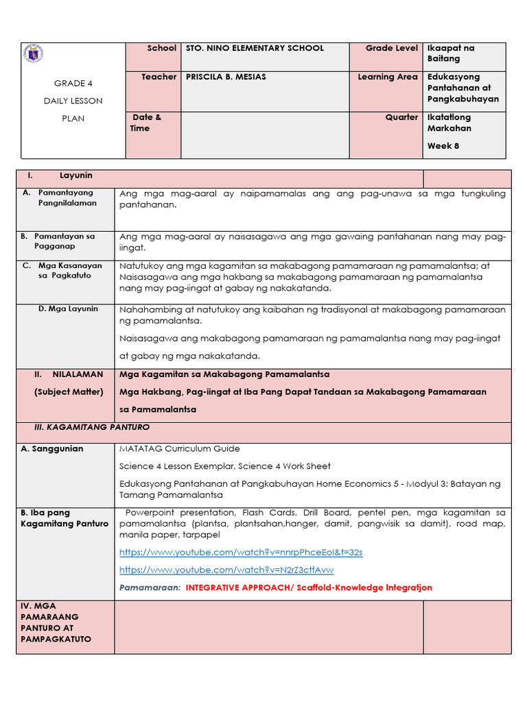 Cot Epp 4 Q3 W8 | PDF