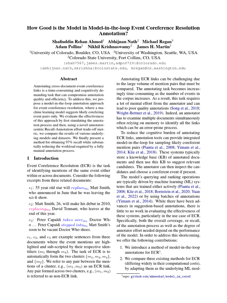 Model in The Loop Event | PDF | Annotation | Linguistics