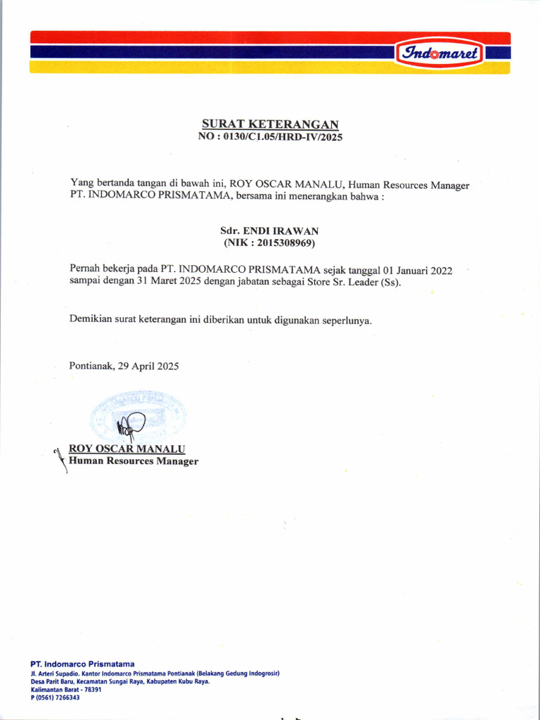 SPK Endi Irawan | PDF