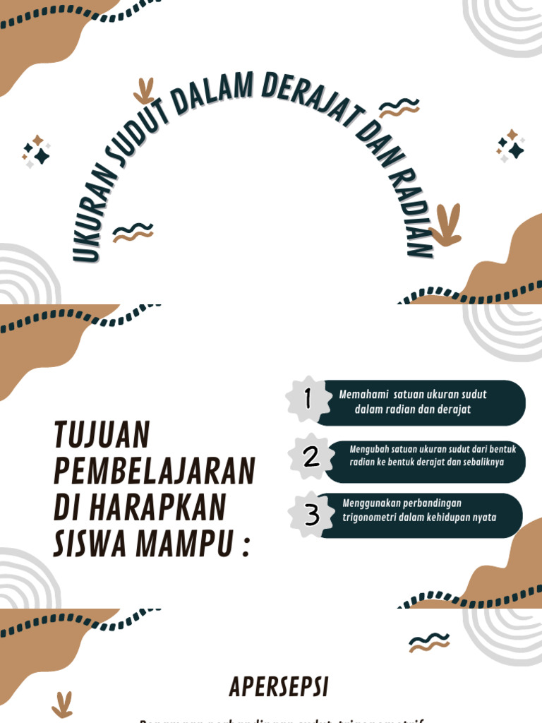 Ukuran Sudut: Derajat dan Radian | PDF