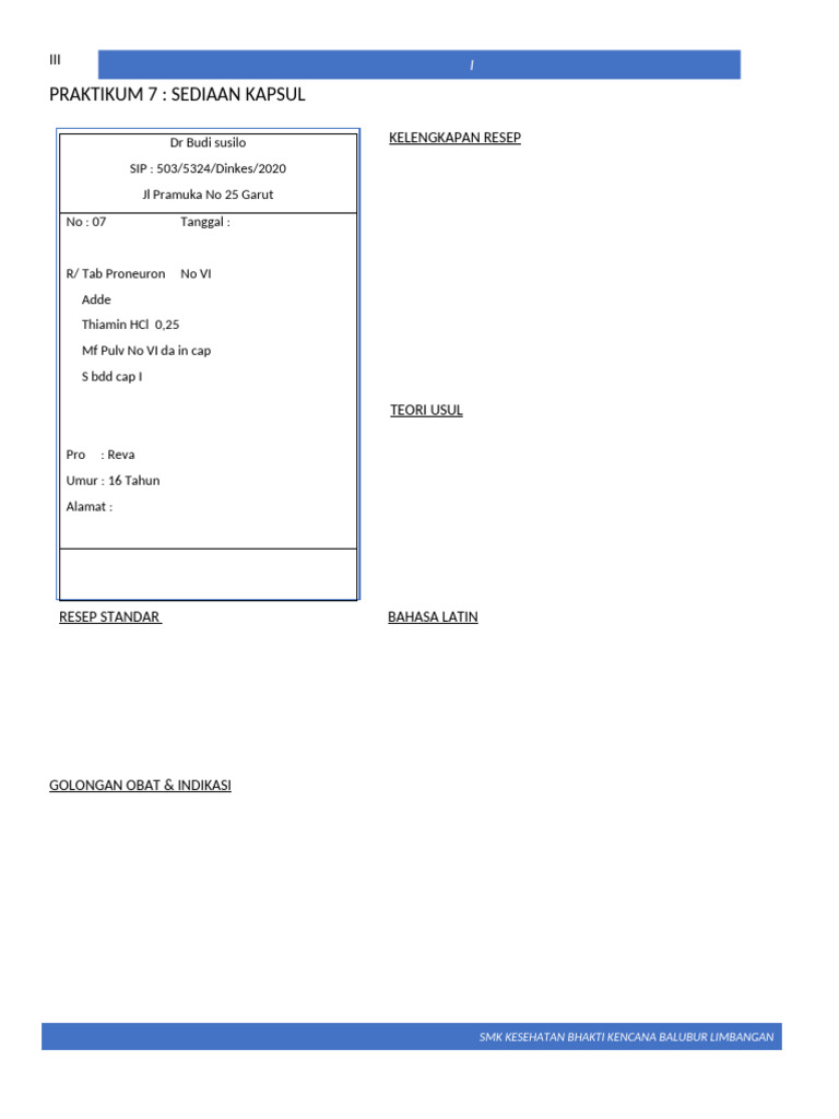 Modul Praktek 7 Kapsul | PDF