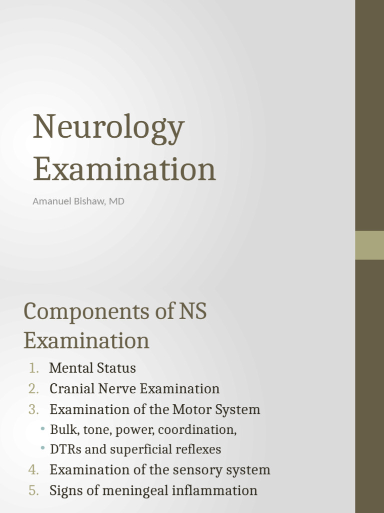 Neurological Assessment Overview | PDF | Nervous System | Human Anatomy