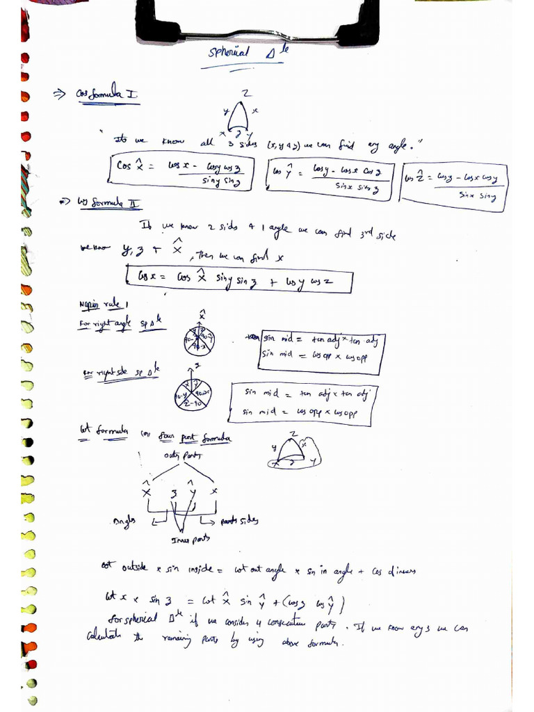Spherical Triangle | PDF