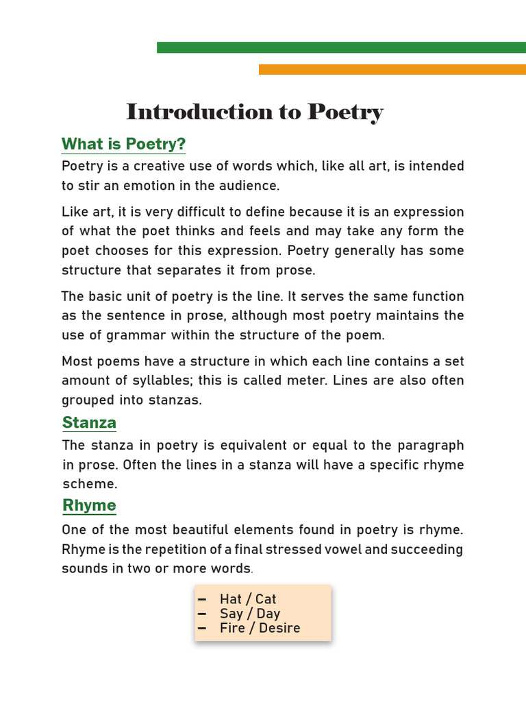 Understanding Poetry Basics and Techniques | PDF