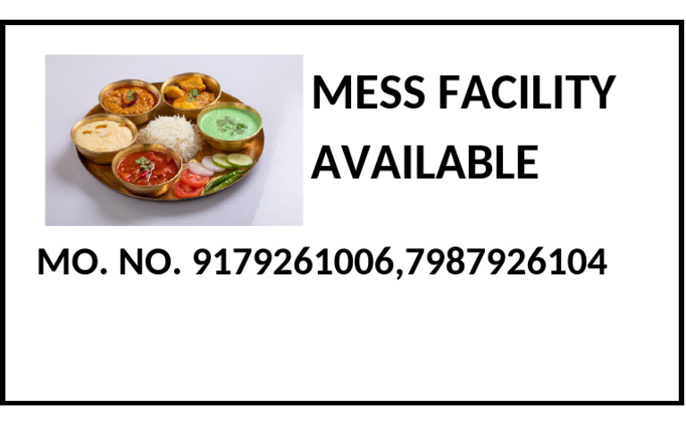 Mess Facility Available | PDF