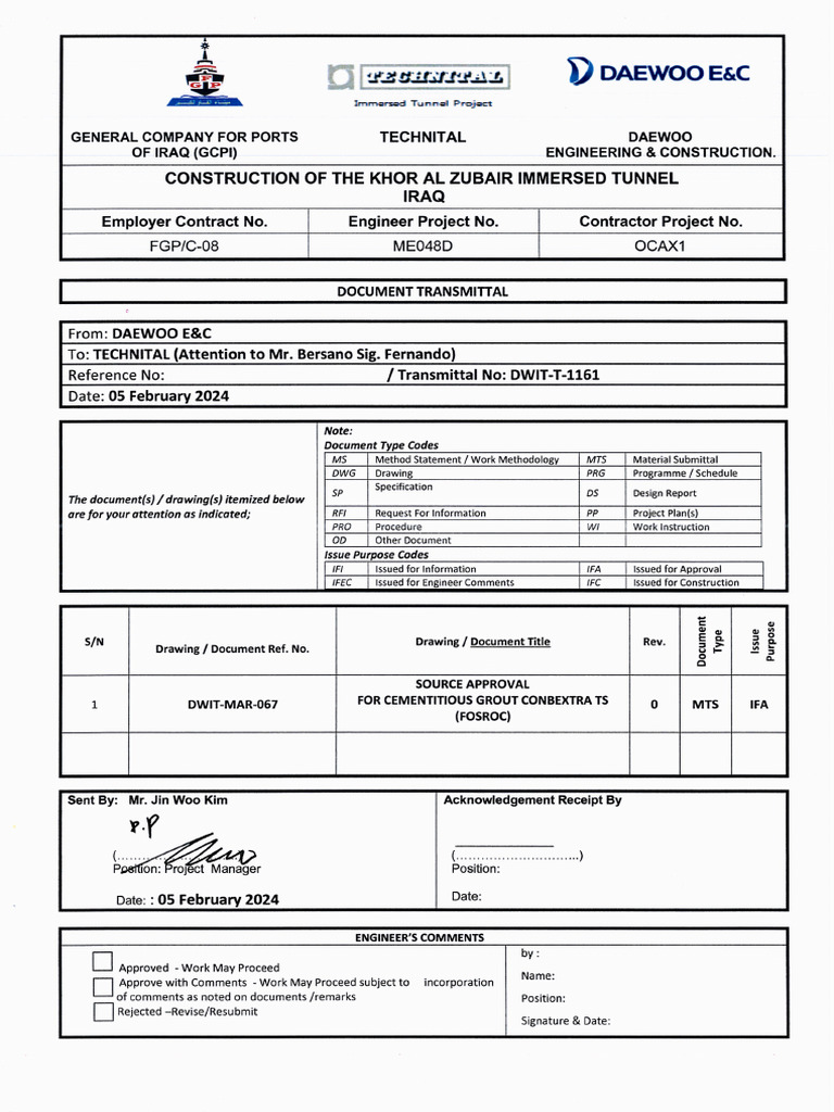 Approval for Conbextra TS Grout Use | PDF | Concrete | Prestressed Concrete