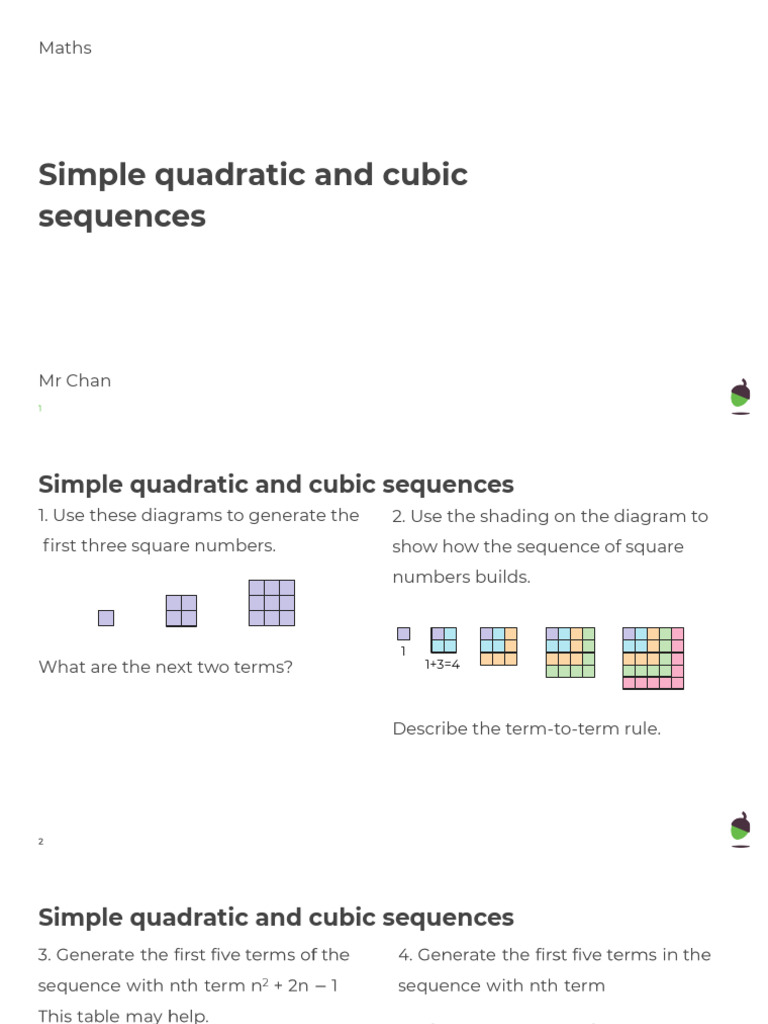 Maths Ks4 Lesson Mat Y10 Ua10 l4 | PDF