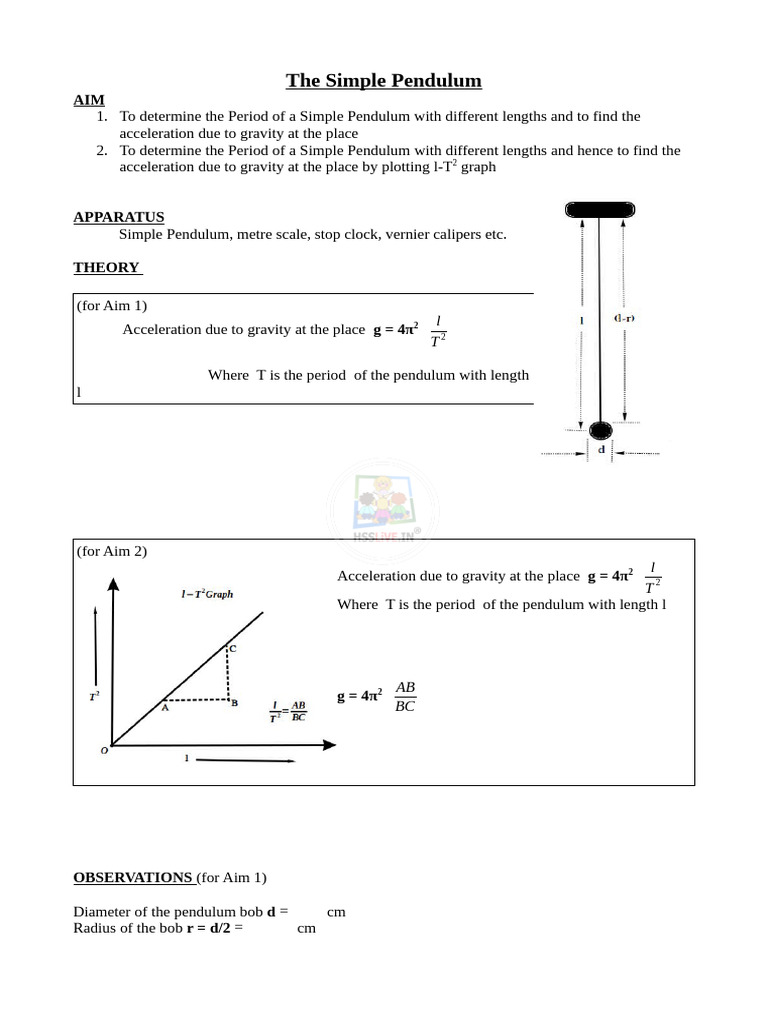 Measuring Gravity with a Simple Pendulum | PDF | Pendulum | Acceleration