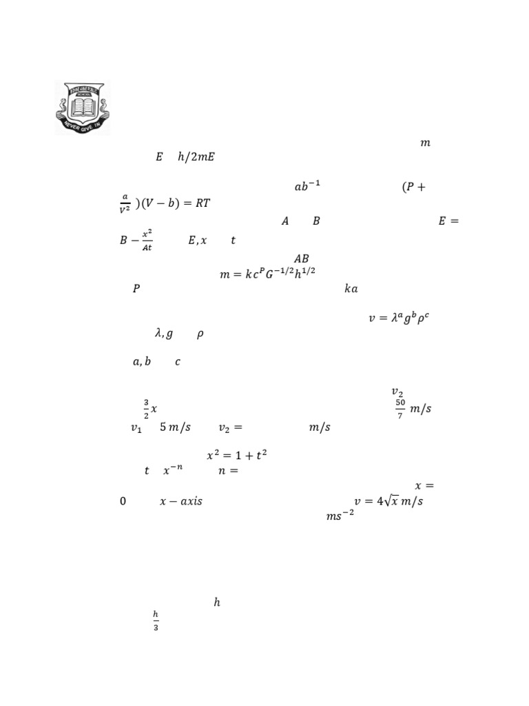 Physics Holiday Homework Class XI | PDF