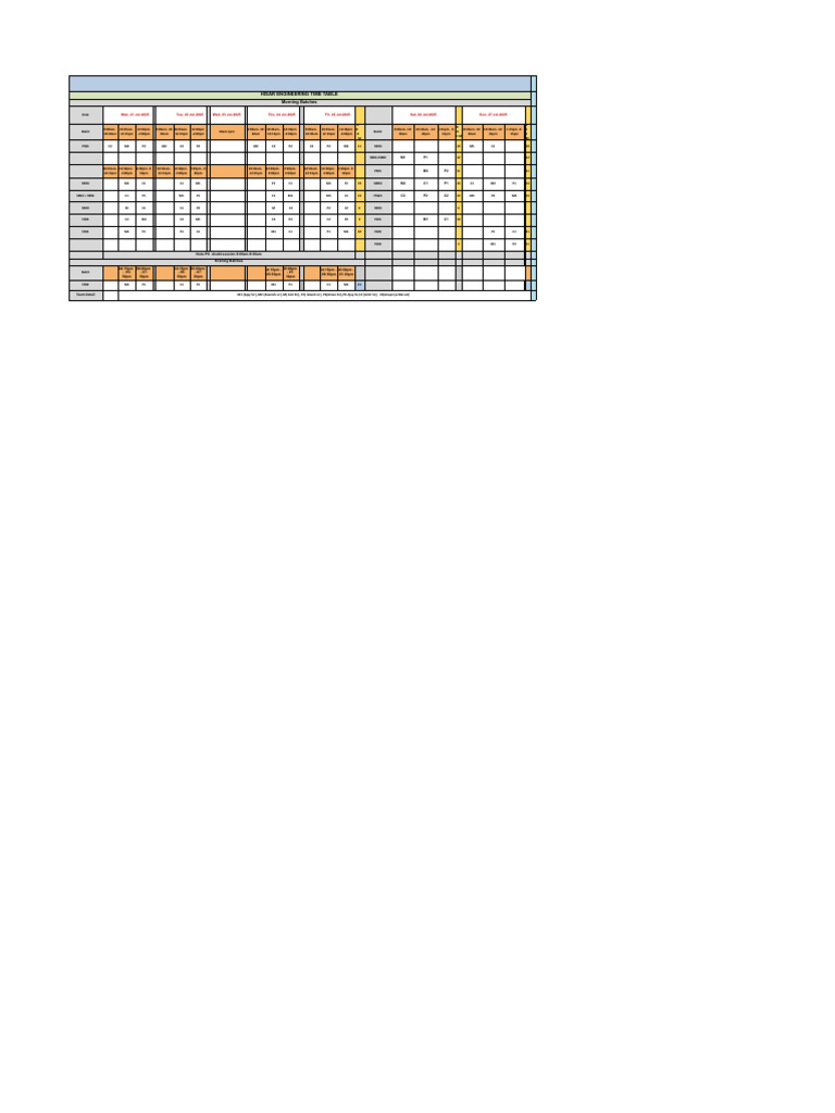 Time Table Engineering - 21-07-2025 | PDF