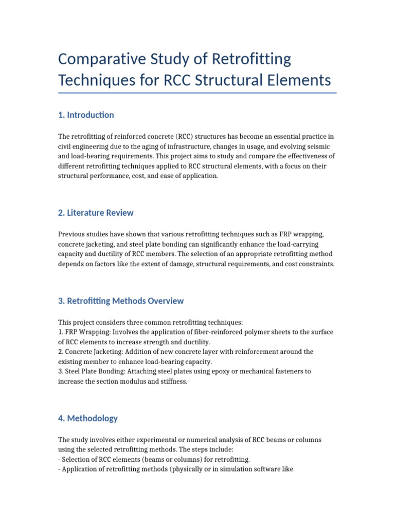 Retrofitting Techniques for RCC Structures | PDF | Fibre Reinforced ...