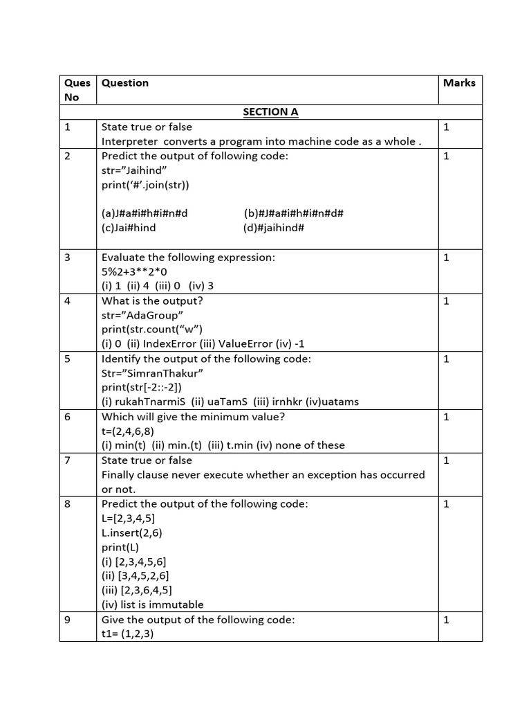 Practice Set 2 Python Class XII | PDF | Software Development | Computer Engineering
