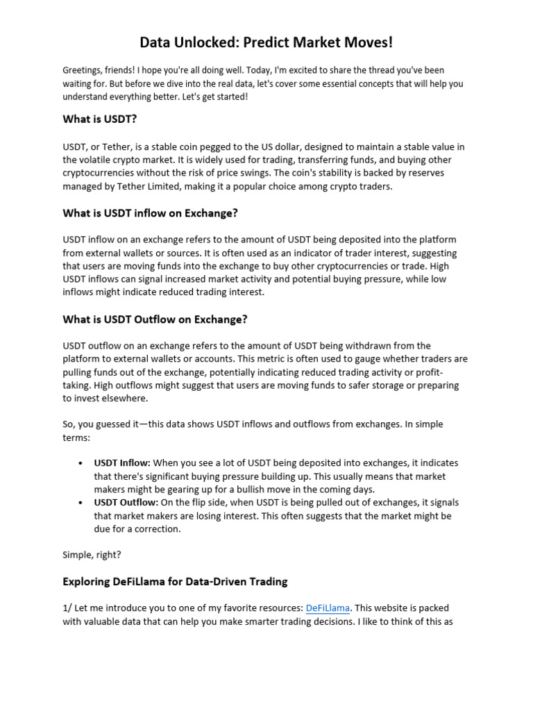 Data Unlocked, Predict Market Moves | PDF | Cryptocurrency | Investing