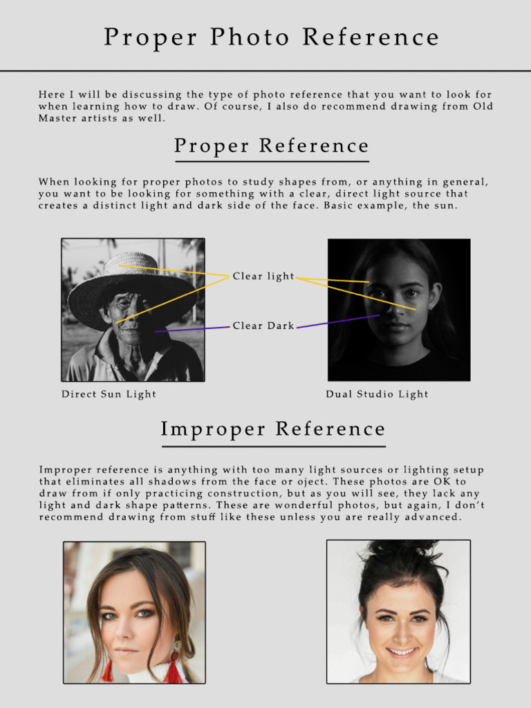 Proper Photo Reference for Drawing | PDF