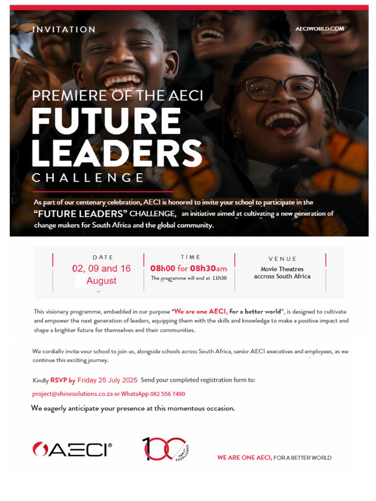 AECI Future Leaders School Invitation AUGUST | PDF