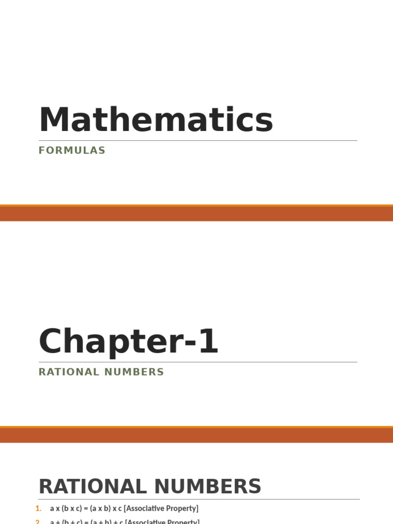 Mathematics Formula - Class 8 | PDF