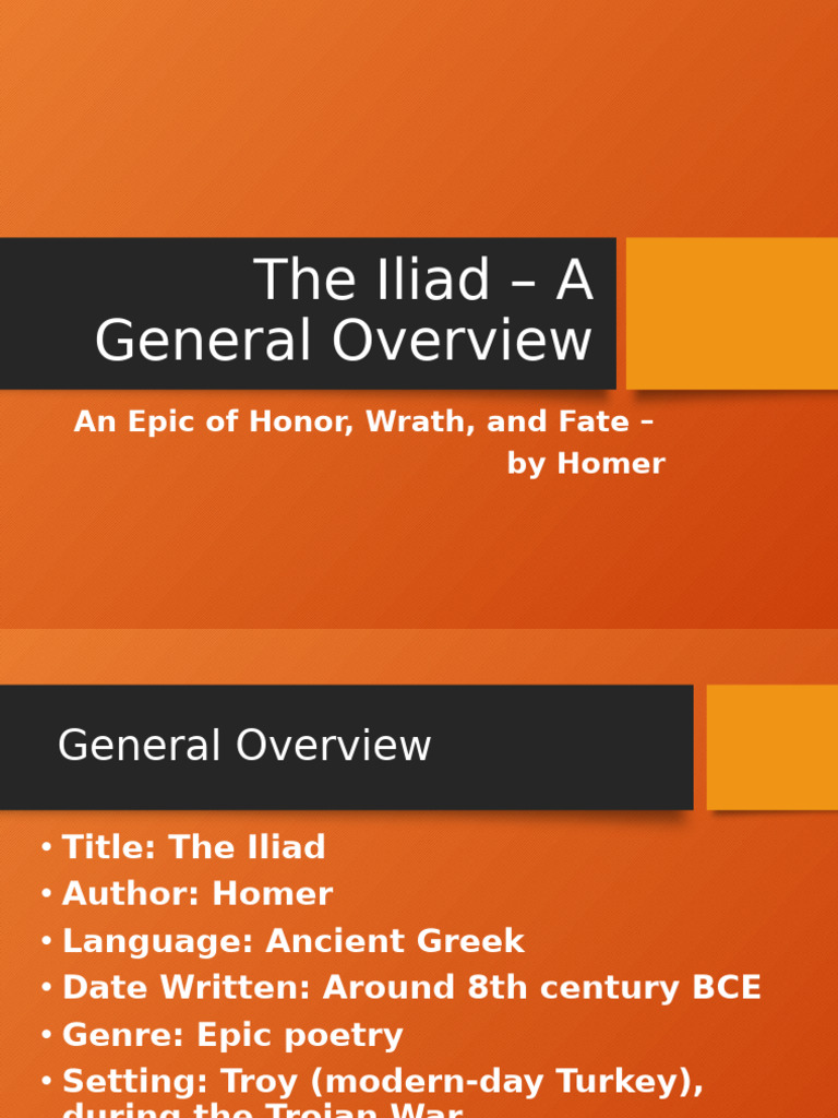 The Iliad General Overview Presentation | PDF