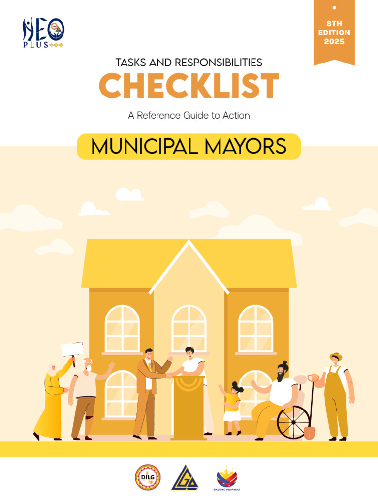 Tasks and Responsibilities Checklist Municipal Mayors 2025 | PDF ...