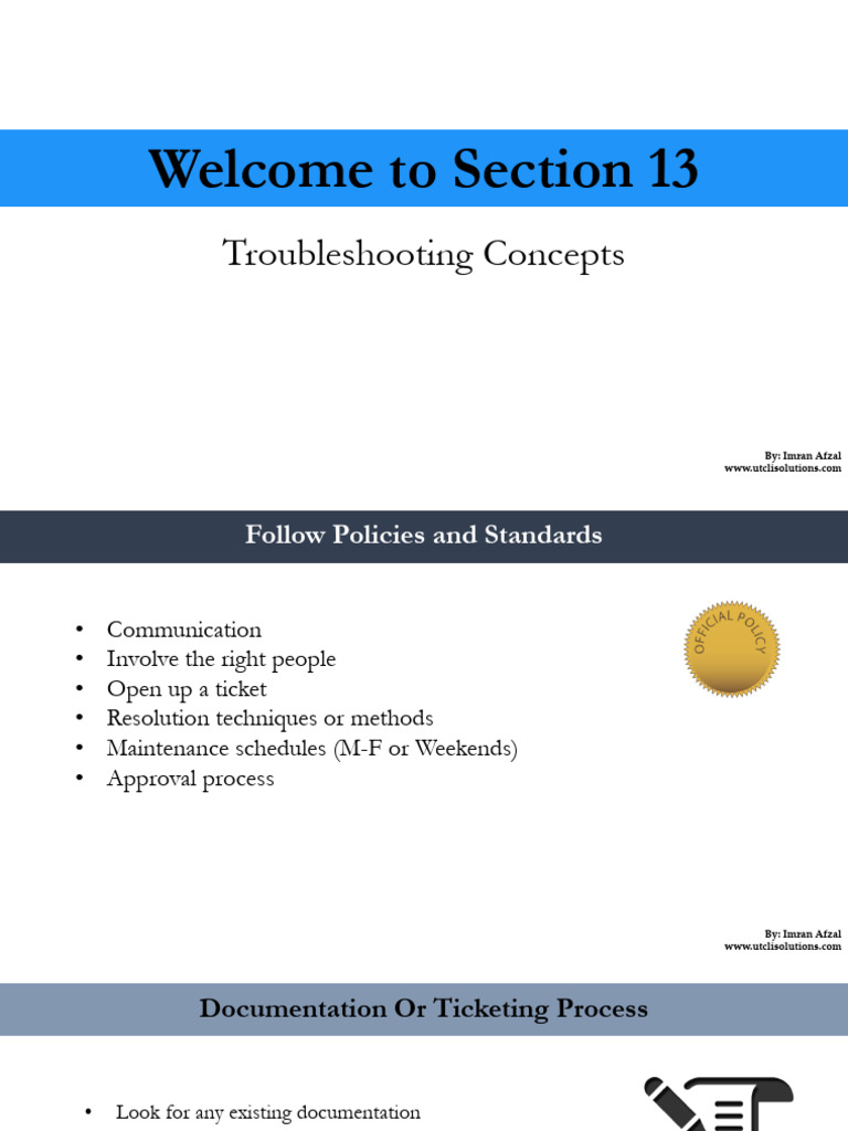 150 13 Troubleshooting Concepts | PDF | Information Technology | Software