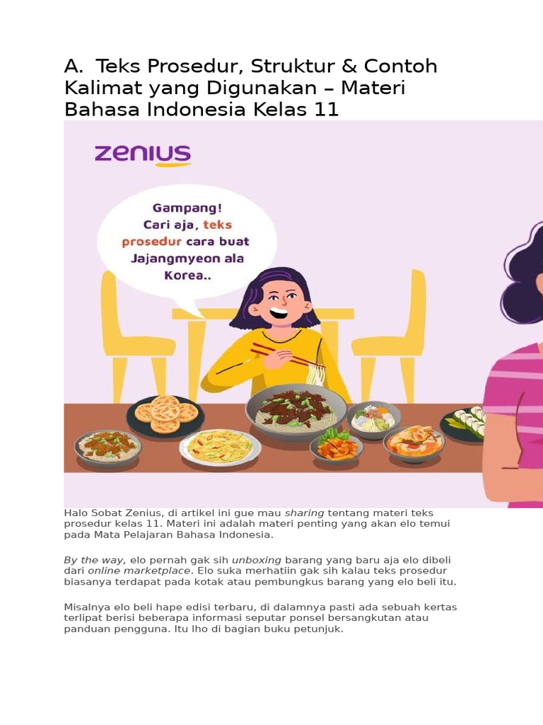 Panduan Lengkap Teks Prosedur Kelas 11 | PDF