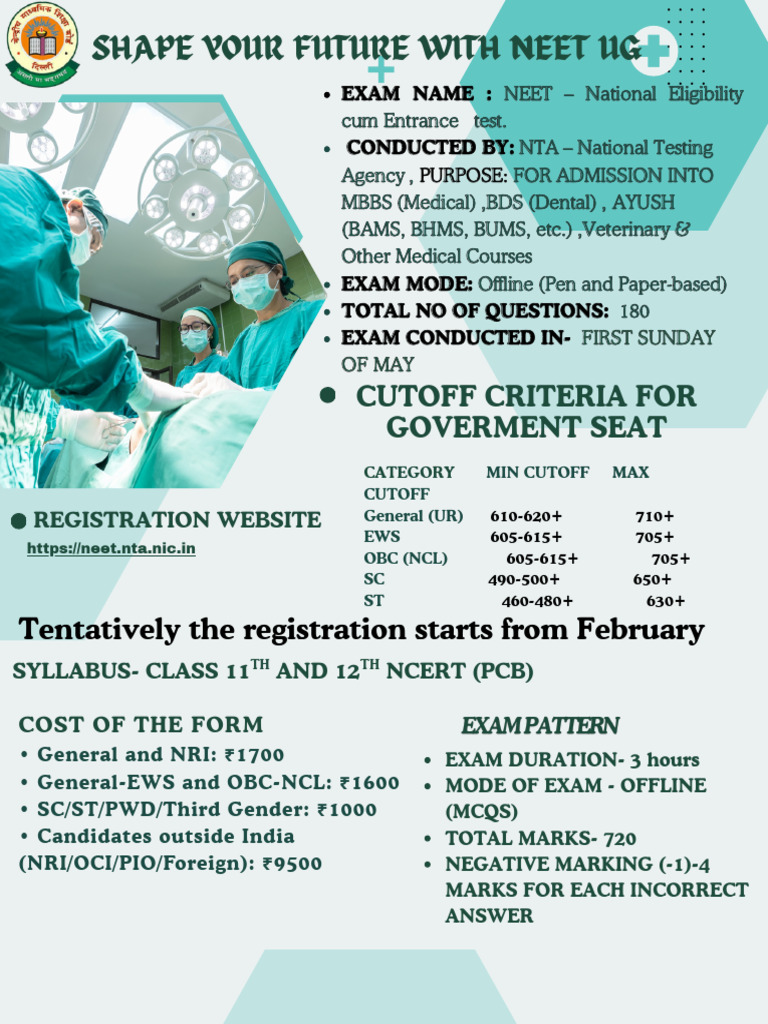 NEET UG Exam Cutoff and Eligibility Guide | PDF | Higher Education ...