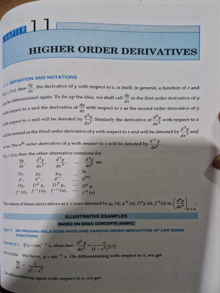 Higher Order Differentiation | PDF