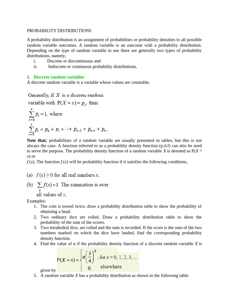 Understanding Probability Distributions | PDF | Probability ...