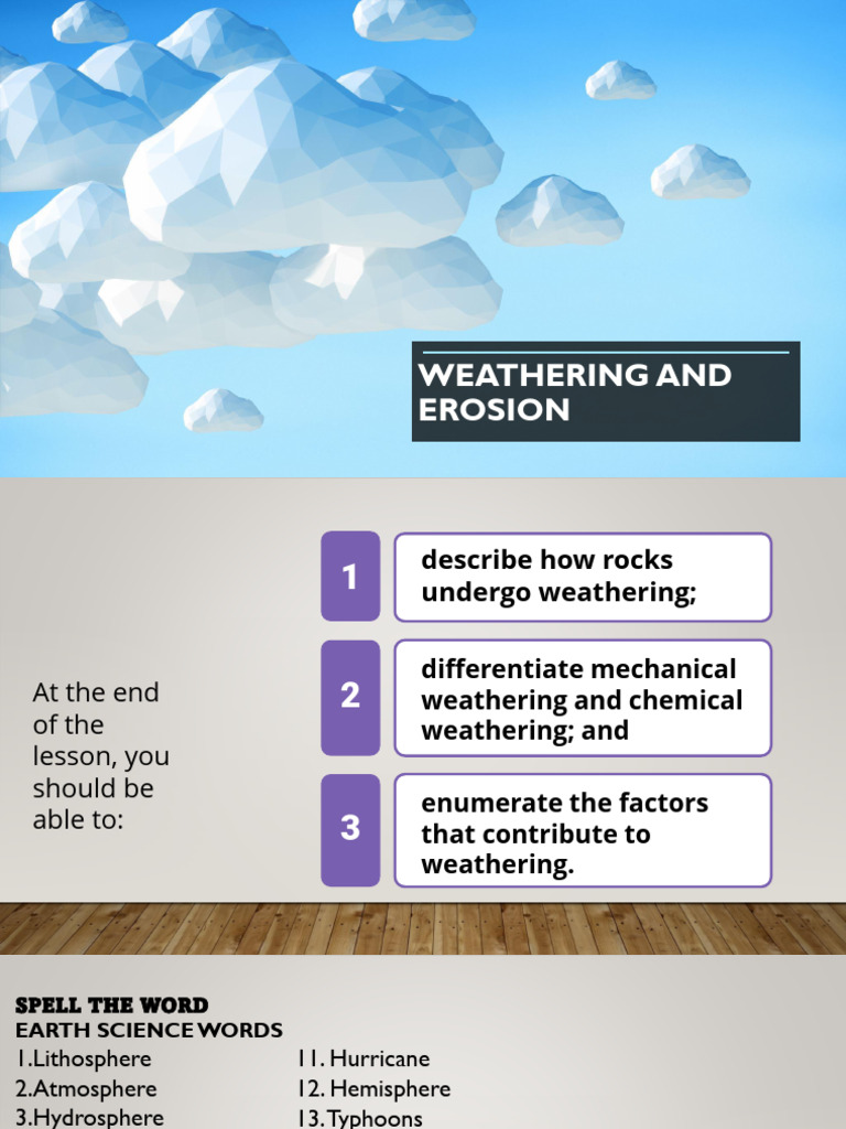 Earth and Life Science SHS 7.1 Weathering | PDF | Weathering | Erosion