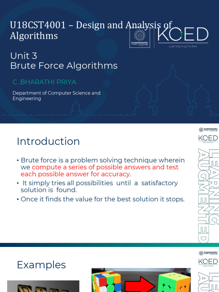 3.1 Brute Force Algorithms | PDF | Applied Mathematics | Computer Science