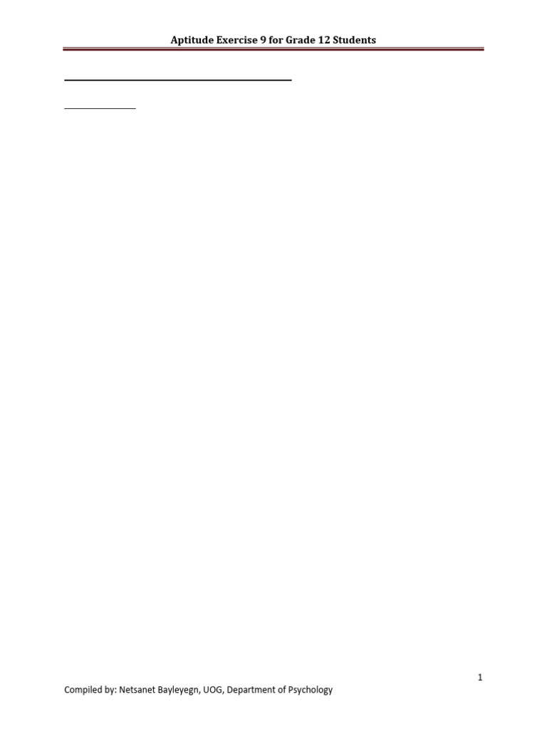 Scholastic Aptitude Worksheet | PDF | Ratio