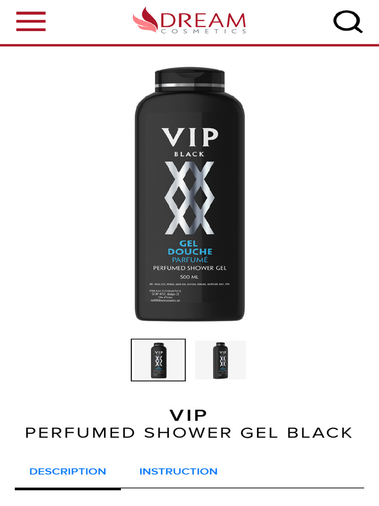 VIP Perfumed Shower Gel Dream Cosmetics | PDF