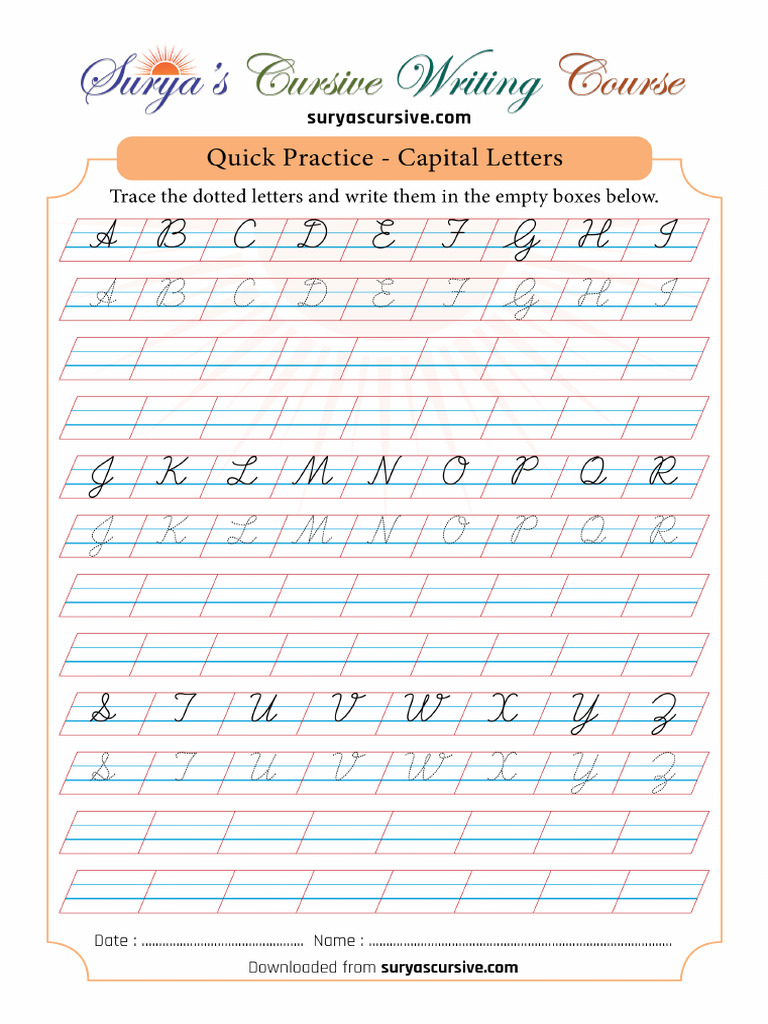 Quick Practice Capital Letters | PDF