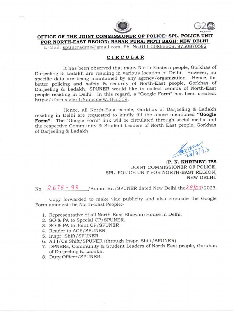 Circular For Data Collection | PDF