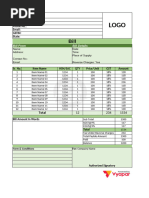 Laundry Bill Format 01 | PDF