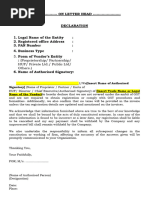 Non-MSME Declaration Certificate | PDF
