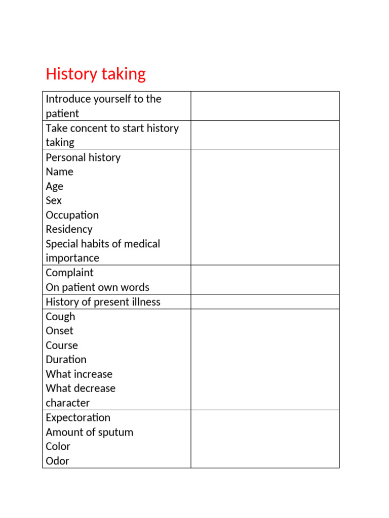 Clinical Chest Check List (Revised) | PDF | Thorax | Clinical Medicine
