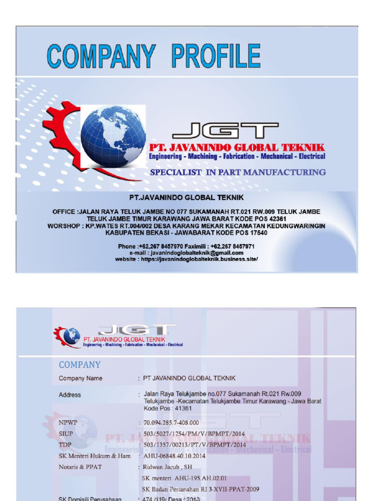 JGT Company Profil 2022 | PDF
