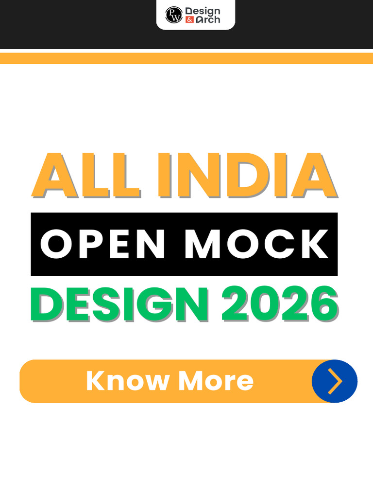 All India Open Mock Test for Design 2026 | PDF