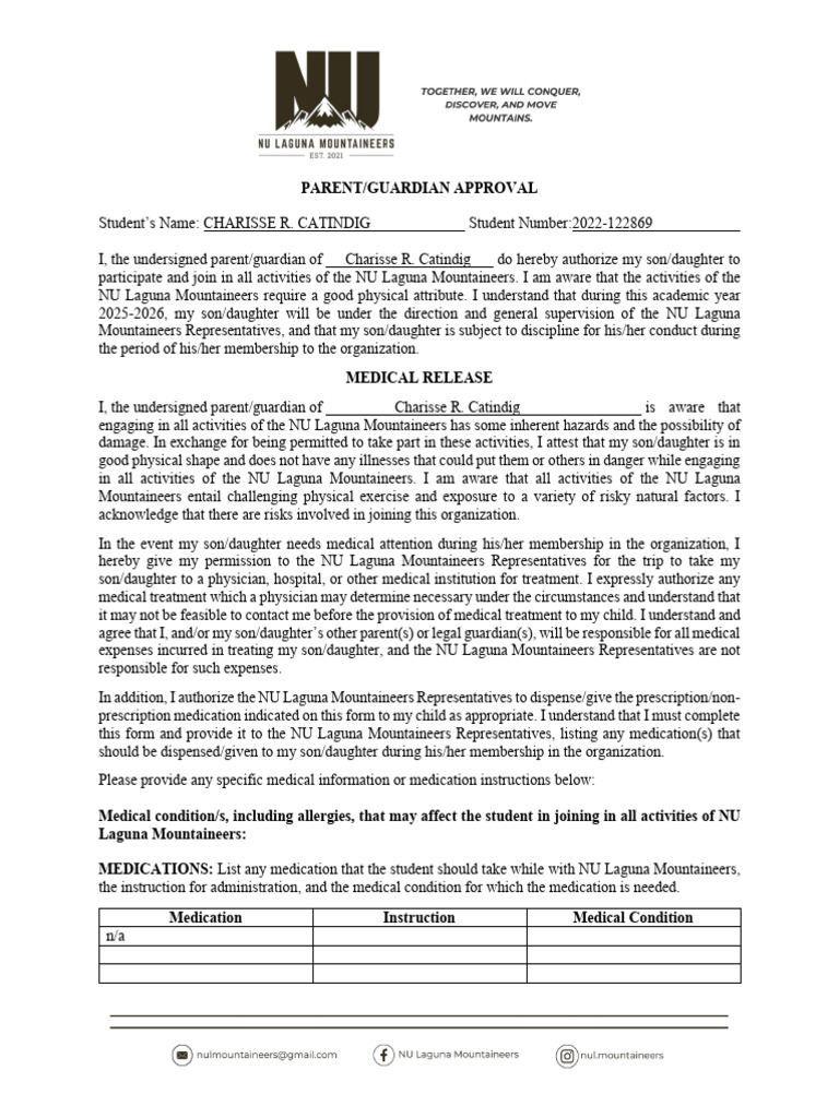 NULM-Waiver-of-Parent-Approval-Release-Form | PDF | Medical ...