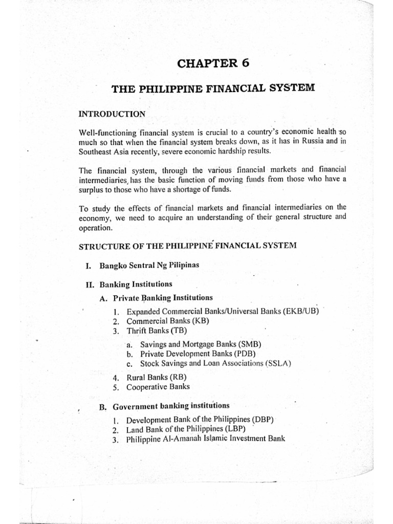 The Philippine Financial System | PDF