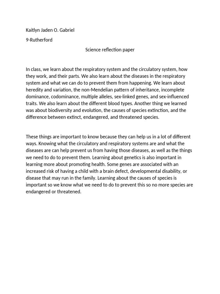 Science Reflrction Papwer | PDF