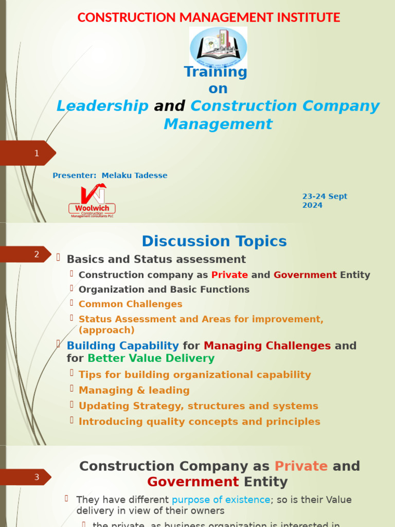 Leadership and Construction Company Management | PDF | Leadership ...