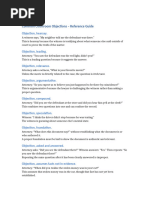 Florida Trial Objections Guide | PDF | Evidence (Law) | Testimony
