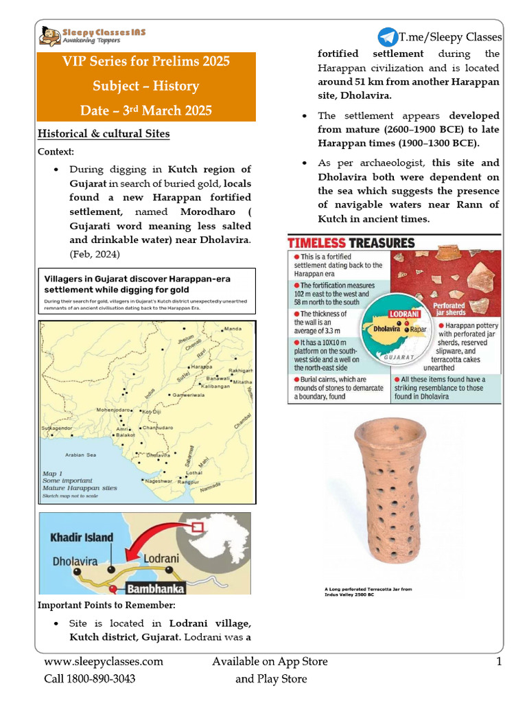 Discoveries of Ancient Harappan Sites | PDF