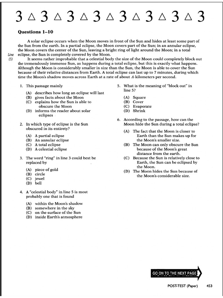 TOEFL Post Test Full | PDF