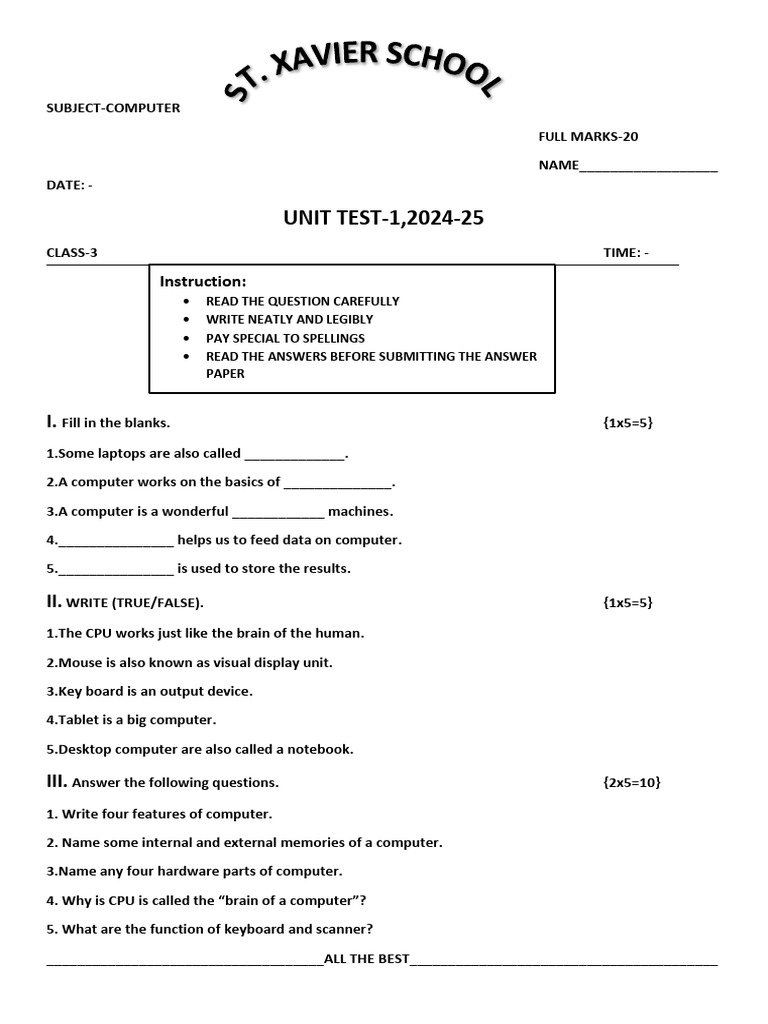 Class 3 Computer | PDF
