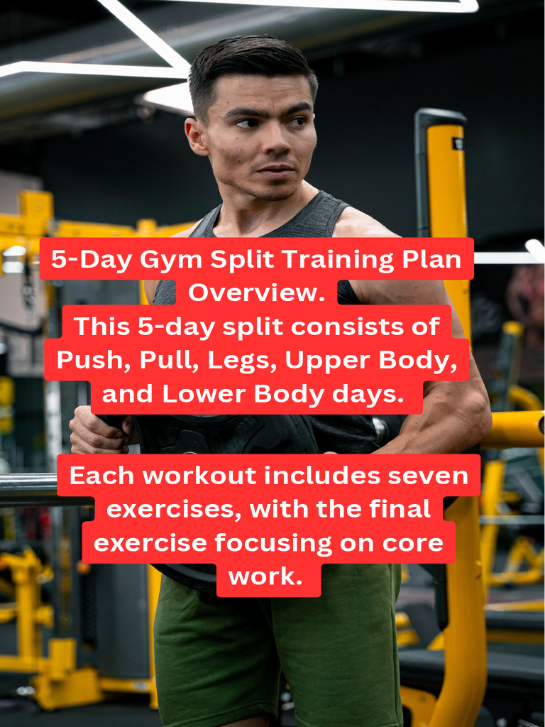 5-Day Weight Training Split Plan | PDF | Weight Training | Strength ...
