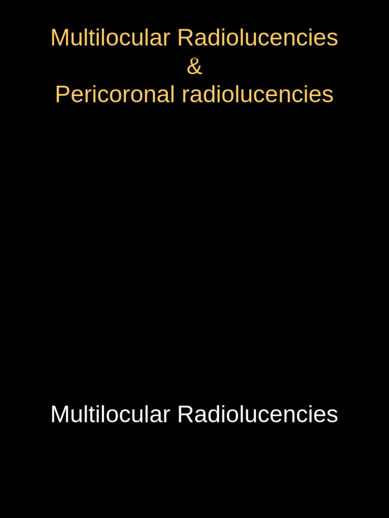 Multilocular Radiolucencies in Jaw Pathology | PDF | Dentistry