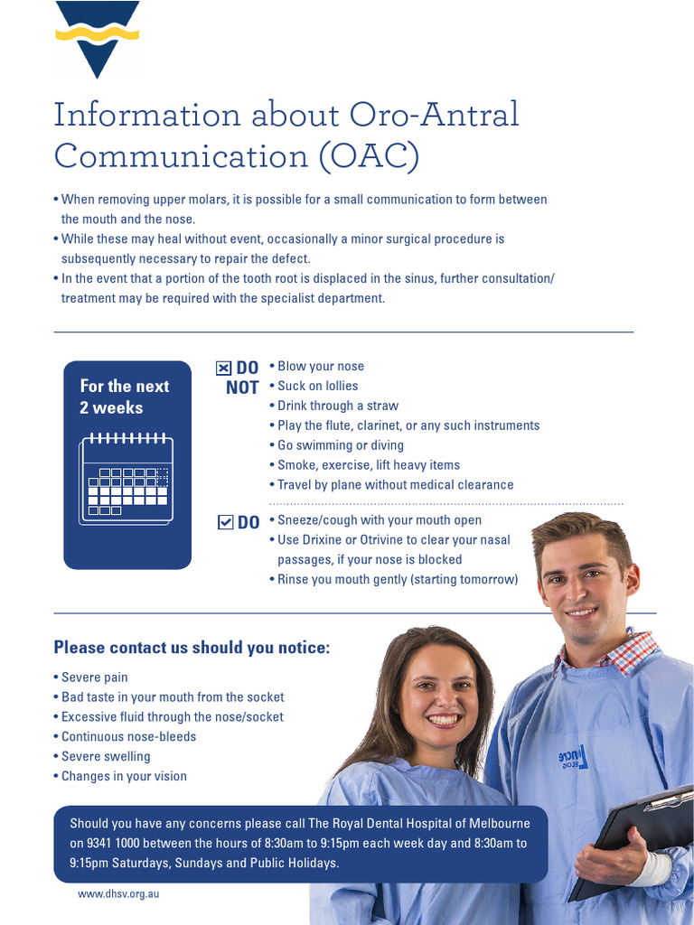 Information About Oro Antral Communication OAC | PDF